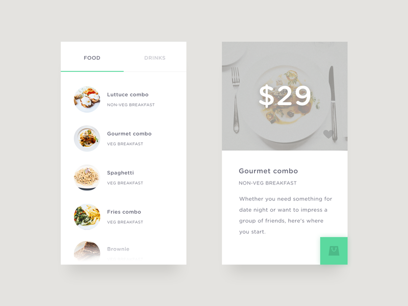 9 Amazing Food & Drink menu UI for Restaurant apps | by React Sharing ...