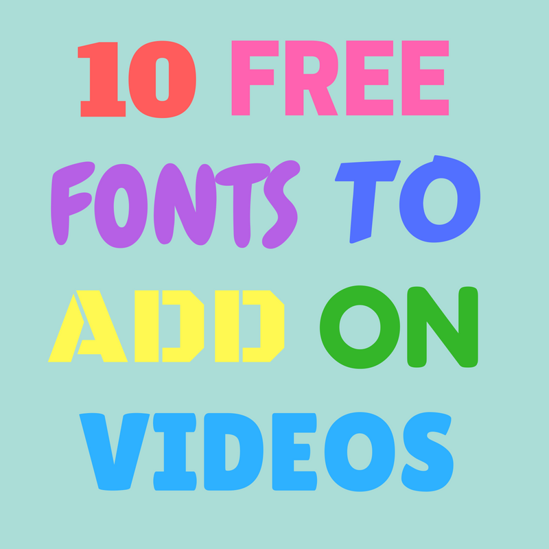 10 Free Fonts To Add Text On Your Videos | by Ankitha Joseph | Typito ...