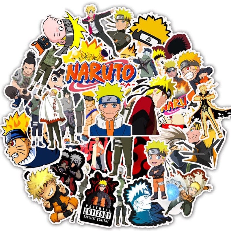 100 Pcs Not Repeating Naruto Stickers - Sharingan Contacts - Medium