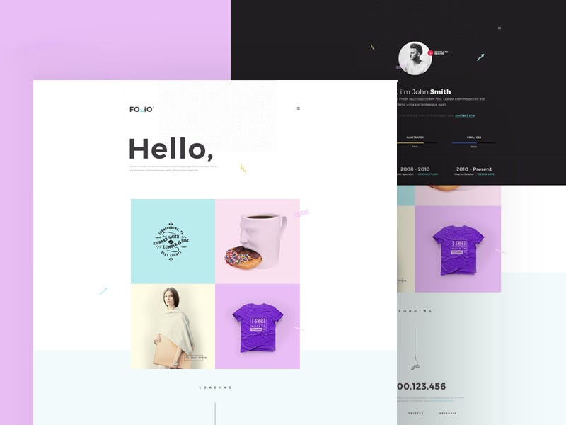 PSD Repo Weekly Freebies #94. Folio Website Template | by PSD Repo ...