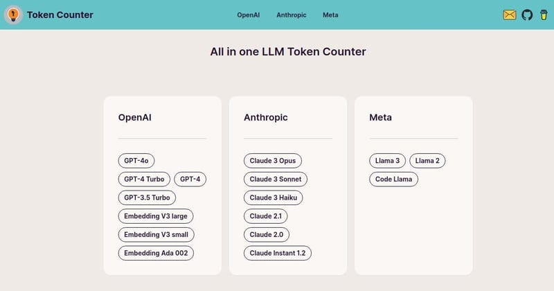 How to count tokens in frontend for Popular LLM Models: GPT, Claude, and Llama | by ppaanngggg ...