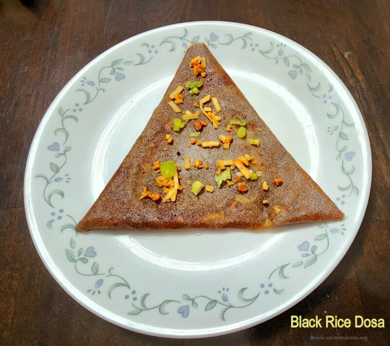 How to make Garlic Cheese Dosa?. Black Rice Dosa / Kavuni Arisi Dosa ...
