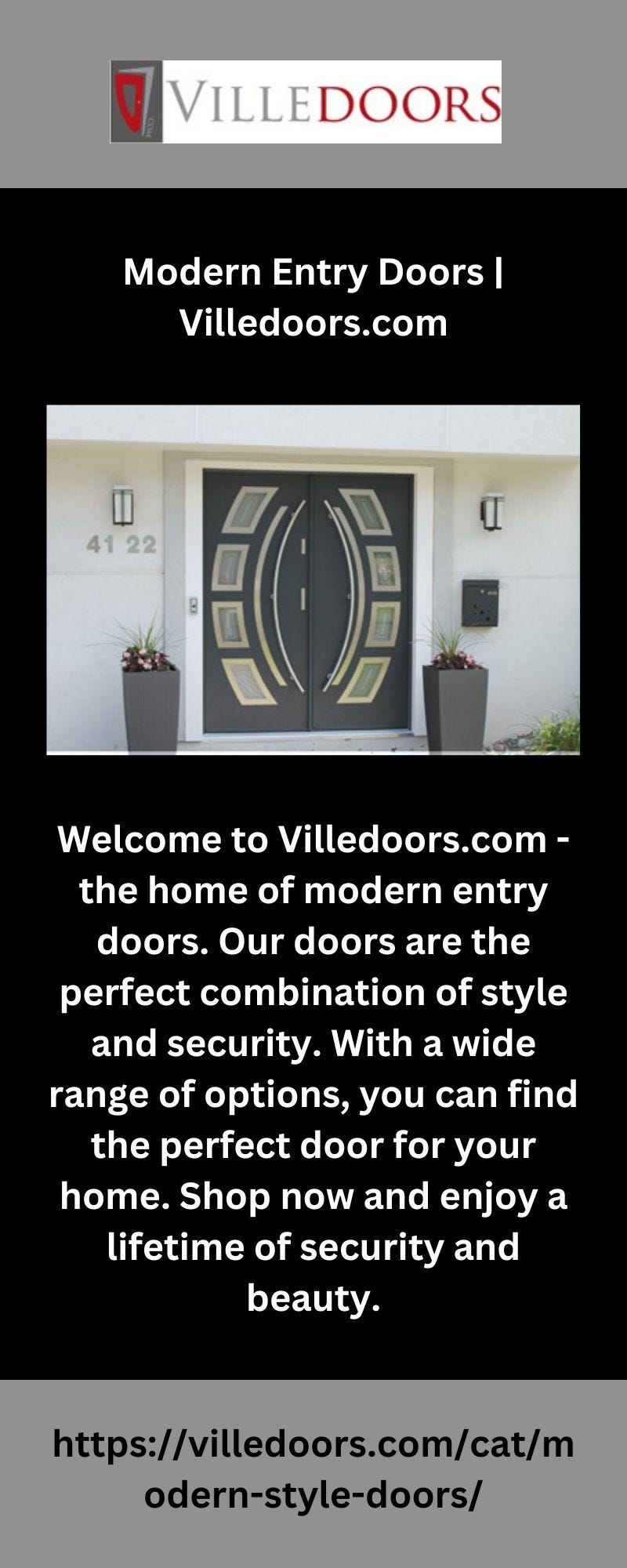 Modern Entry Doors | Villedoors.com - Ville Doors - Medium