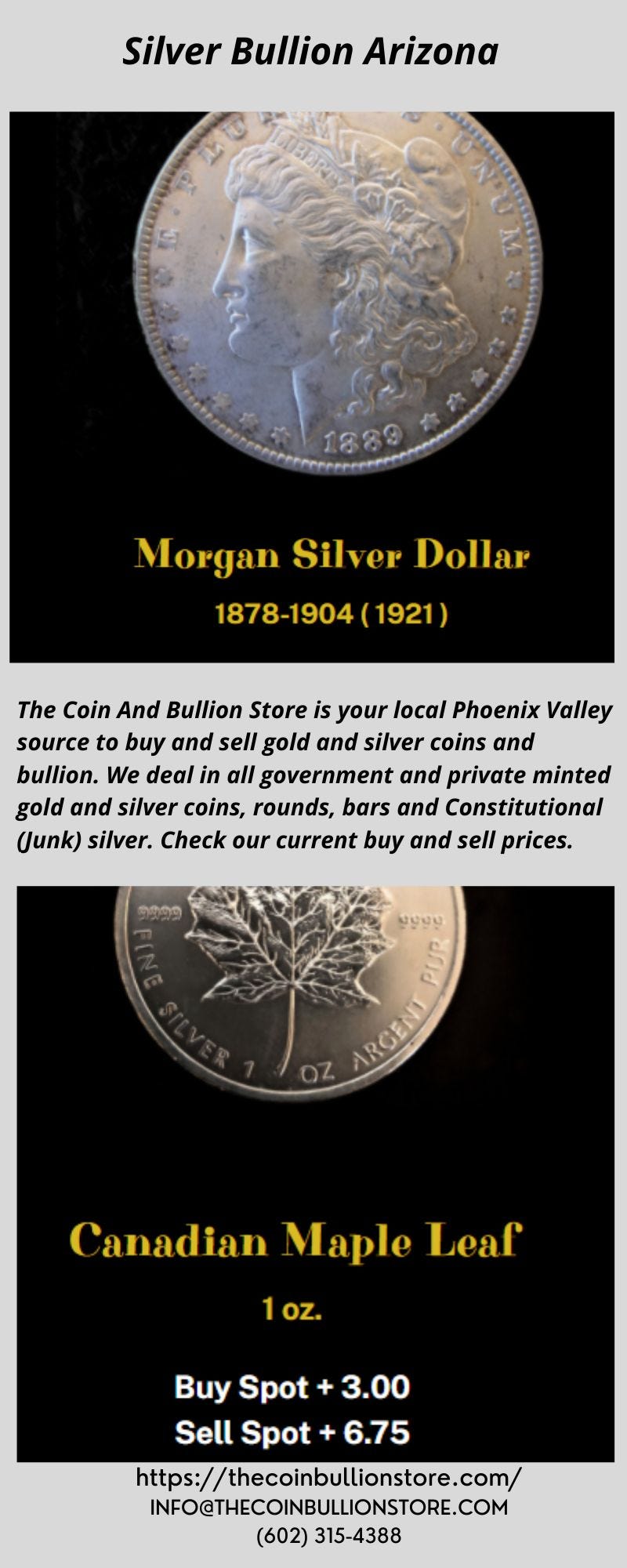 Silver Bullion Arizona — The coin bullion store - The Coin Bullion ...