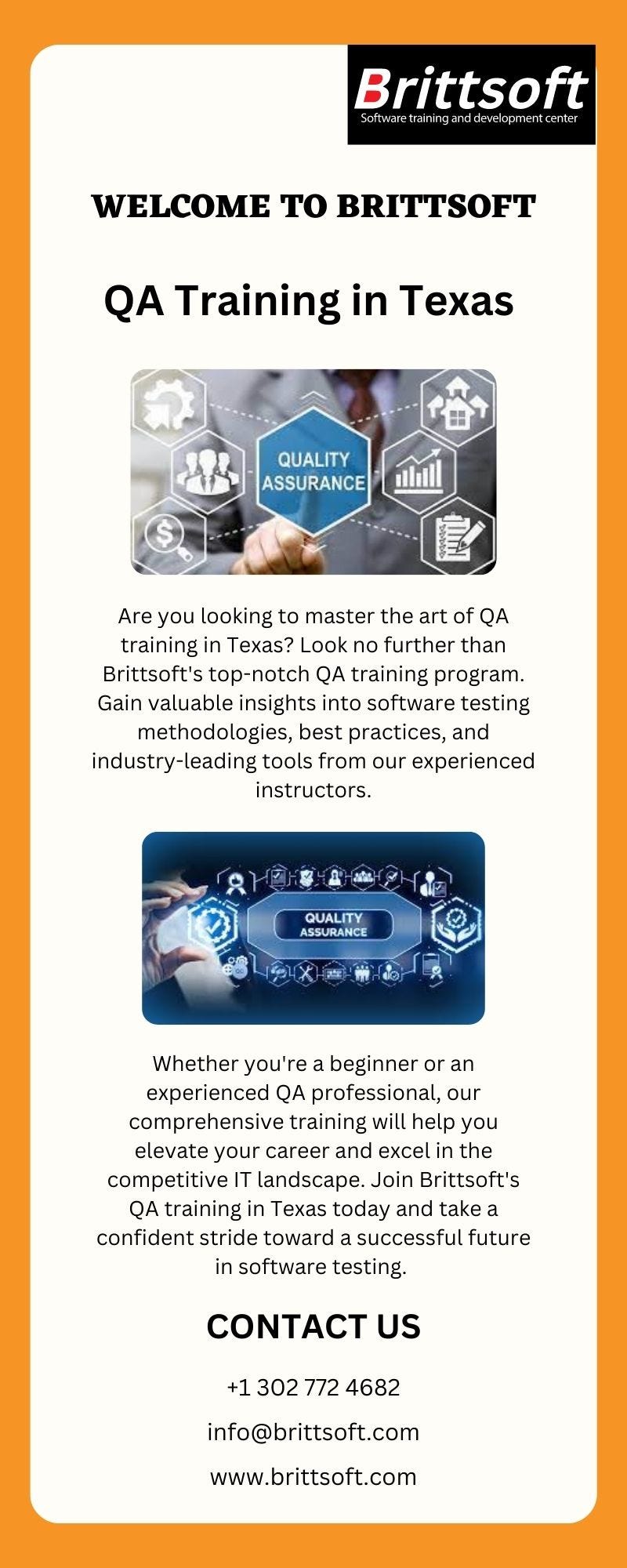 Comprehensive Qa Training In Texas — Enhance Your Software Testing Skills Brittsoft