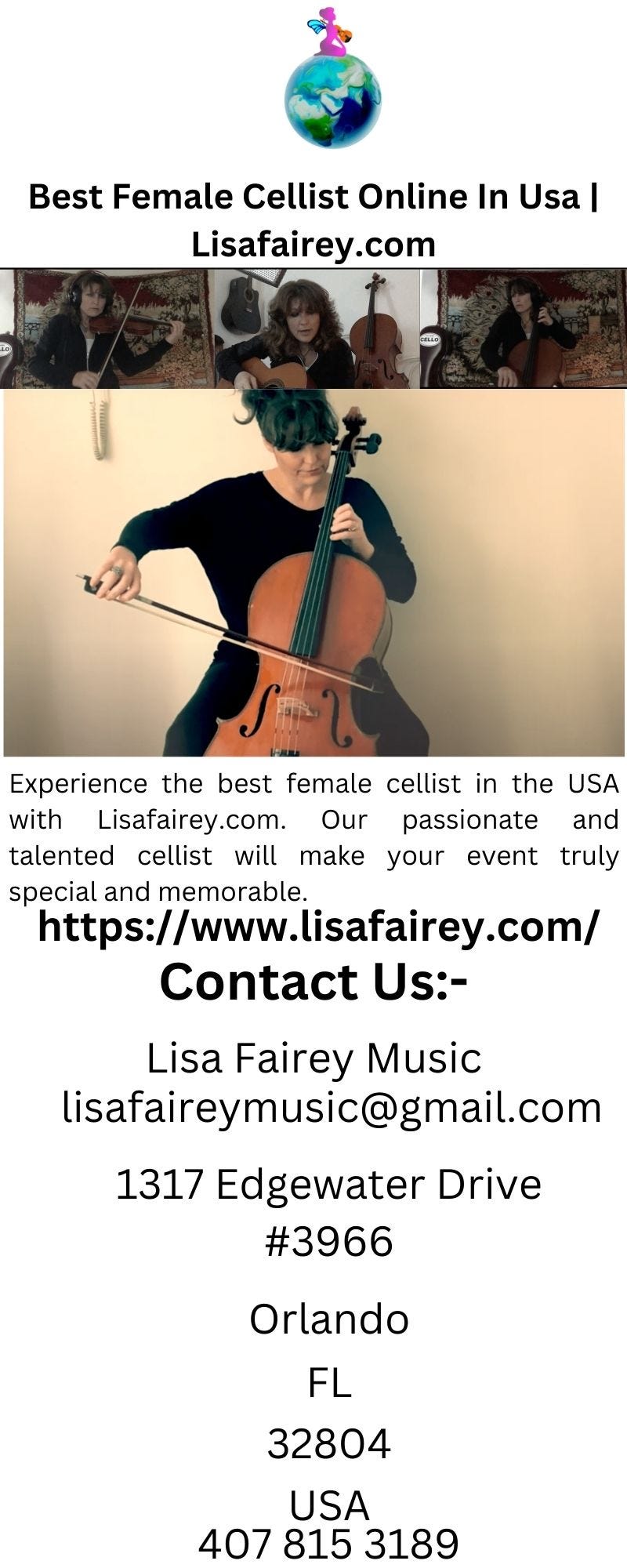 Best Female Cellist Online In Usa | Lisafairey.com - Lisafairey - Medium
