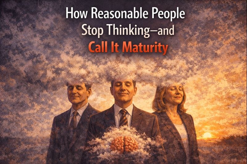 How Reasonable People Stop Thinking — and Call It Maturity | by Nishant ...