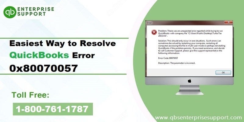 Troubleshooting of QuickBooks Error Code 80070057 (5 Proven Methods ...