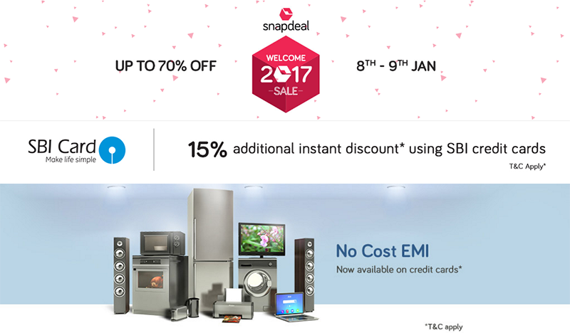 Snapdeal Welcome 2017 Sale On 8th — 9th Jan | by Kirty Singh | Medium
