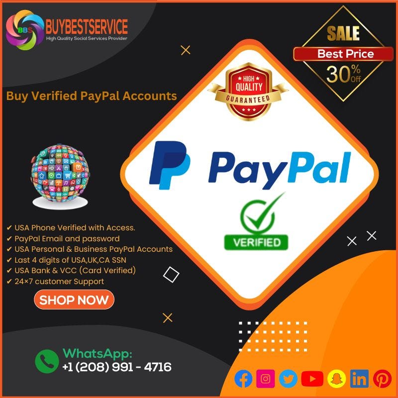 Buy Verified PayPal Accounts. USA verified Paypal Account PayPal is ...