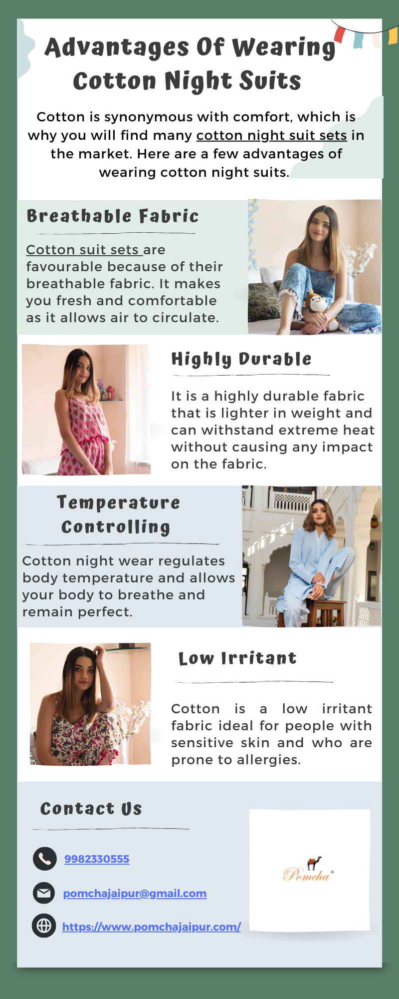 Advantages Of Wearing Cotton Night Suits - Pomcha Jaipur - Medium