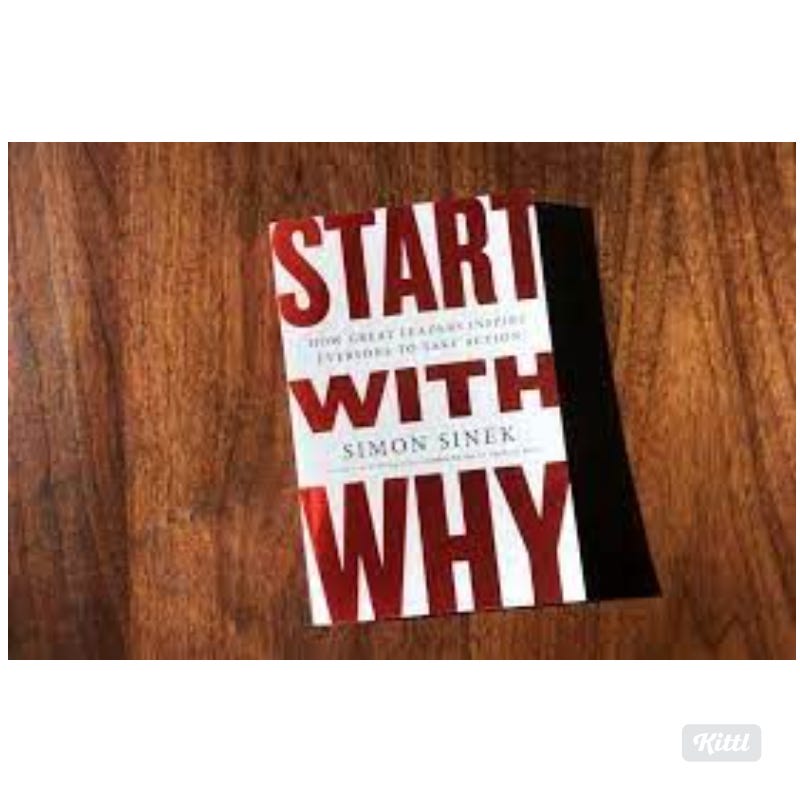 “Start with Why” by Simon Sinek. “Start with Why: How Great Leaders ...