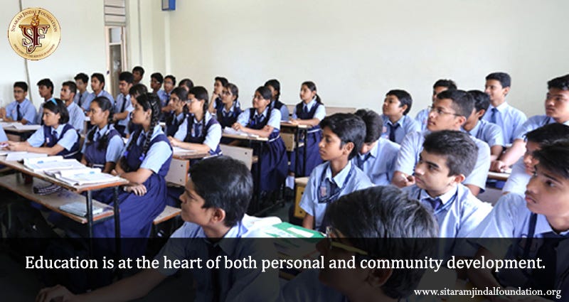 Education is at the heart of both personal and community development ...