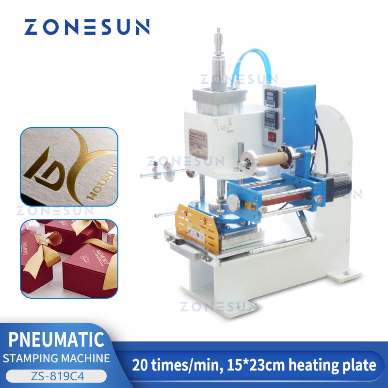 Pneumatic Stamping Machine Heat Press Cake Box PVC Card Book Leather ...