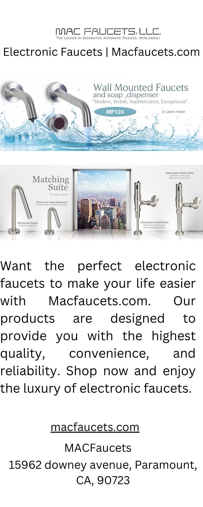 Electronic Faucets | Macfaucets.com - Macfaucets - Medium