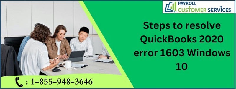 Easy way to fix QuickBooks 2020 error 1603 Windows 10 issue - peter ...