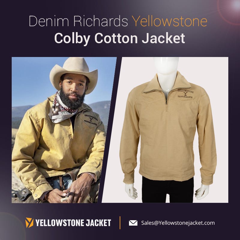 Denim Richards Yellowstone Colby Cotton Jacket - Yellowstone Jacket ...