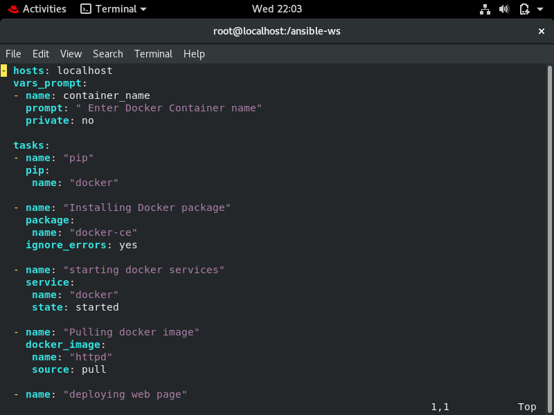 Ansible Playbook that will retrieve new container IP and update the inventory - Lavish Agarwal ...
