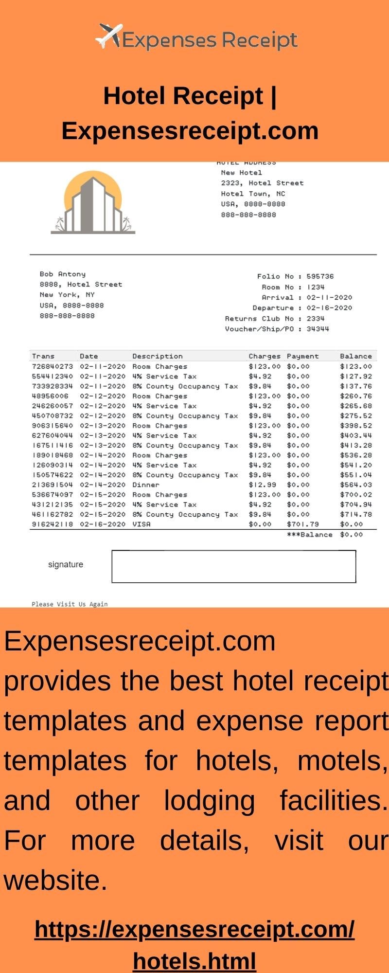 Hotel Receipt | Expensesreceipt.com - Expenses Receipt - Medium
