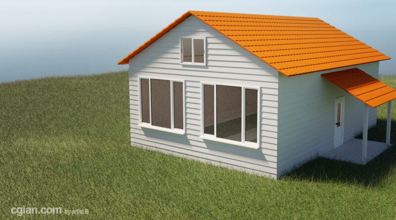 Cara membuat rumah 3D sederhana menggunakan Blender - artist b cgian ...