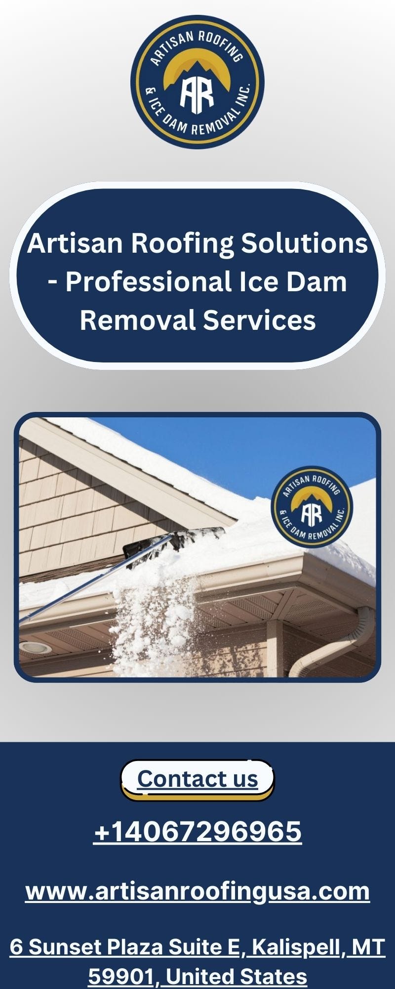Artisan Roofing Solutions — Professional Ice Dam Removal Services ...