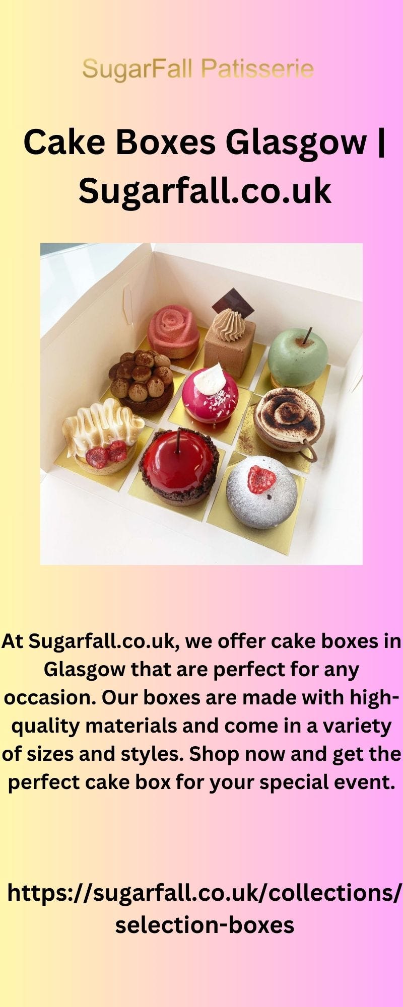 Cake Boxes Glasgow | Sugarfall.co.uk - Sugarfall - Medium