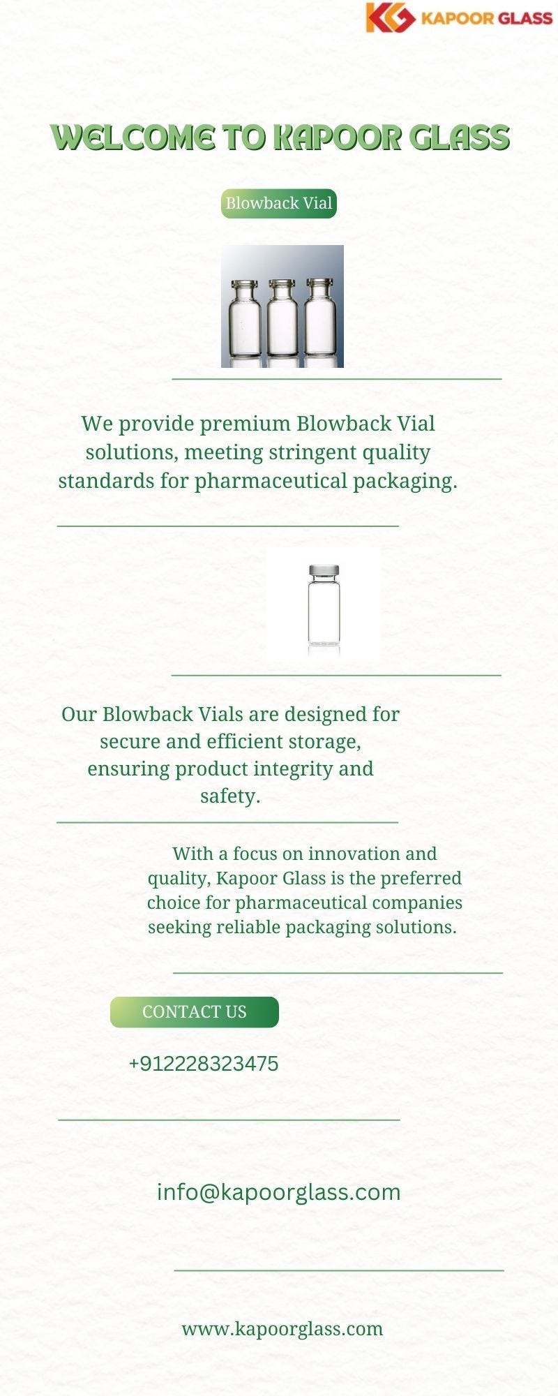 Blowback Vial — Kapoor Glass - Kapoor Glass - Medium