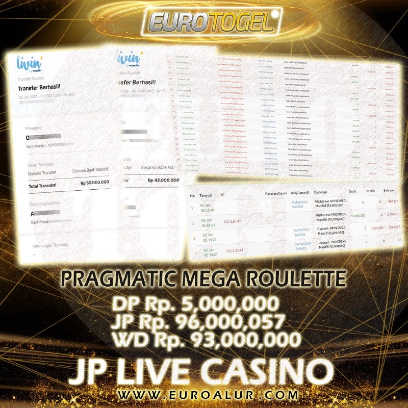 EUROTOGEL — JACKPOT LIVE CASINO MEGA ROULETTE : KAMIS 04 JAN 2024 ...