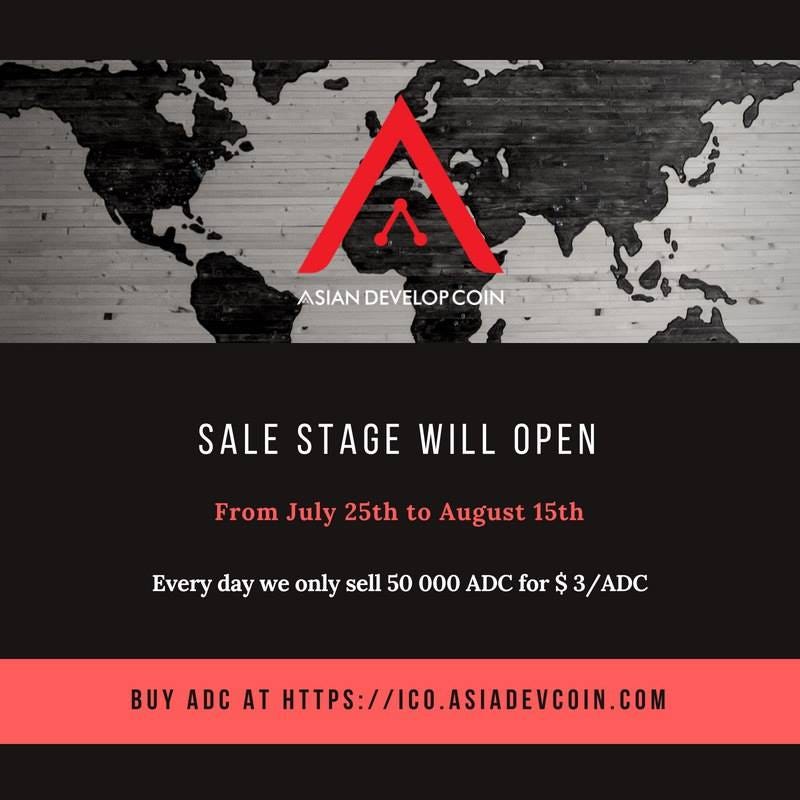 ADC Main Sale has started. Dear community! | by Asian Develop Coin | Medium