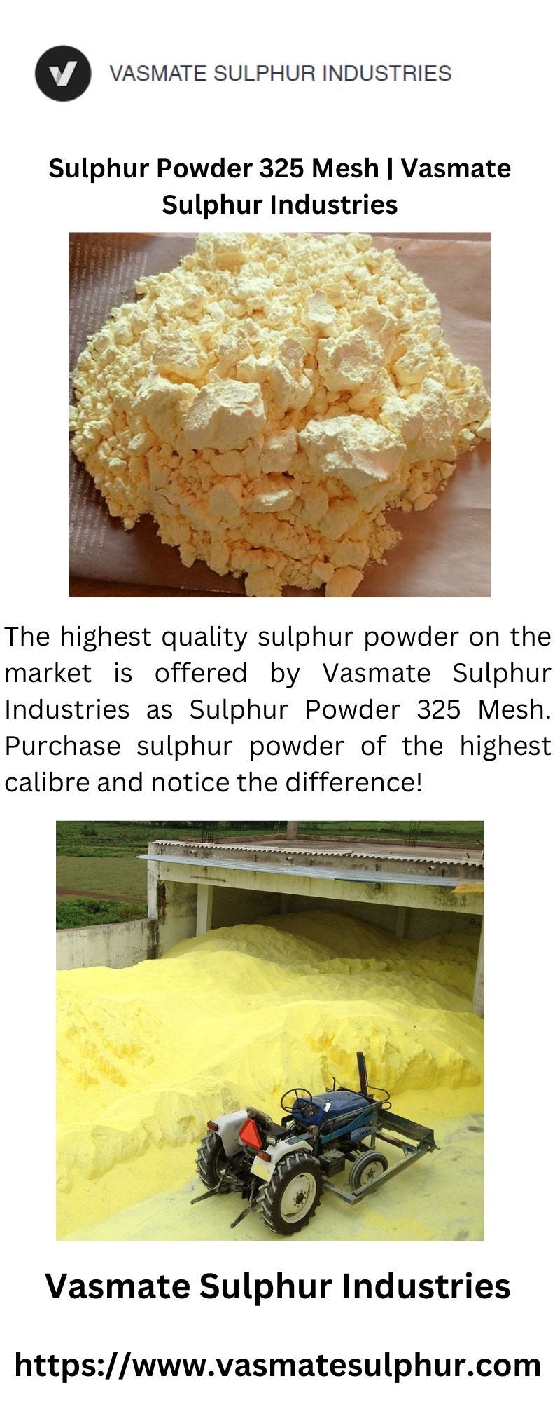 Sulphur Powder 325 Mesh | Vasmate Sulphur Industries - Vasmate Sulphur ...