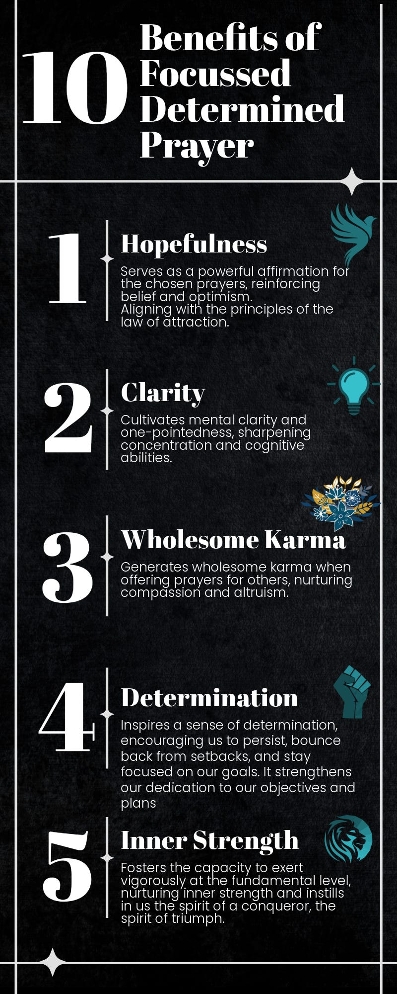 The 10 Benefits of Focussed Determined Prayer: An Infographic ...