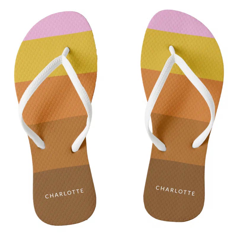 Walk on the Wild Side: Pink Brown Wide Abstract Stripes Personalized ...