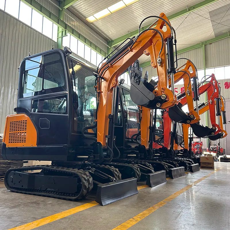 A mini excavator is a type of small excavator designed for work in ...
