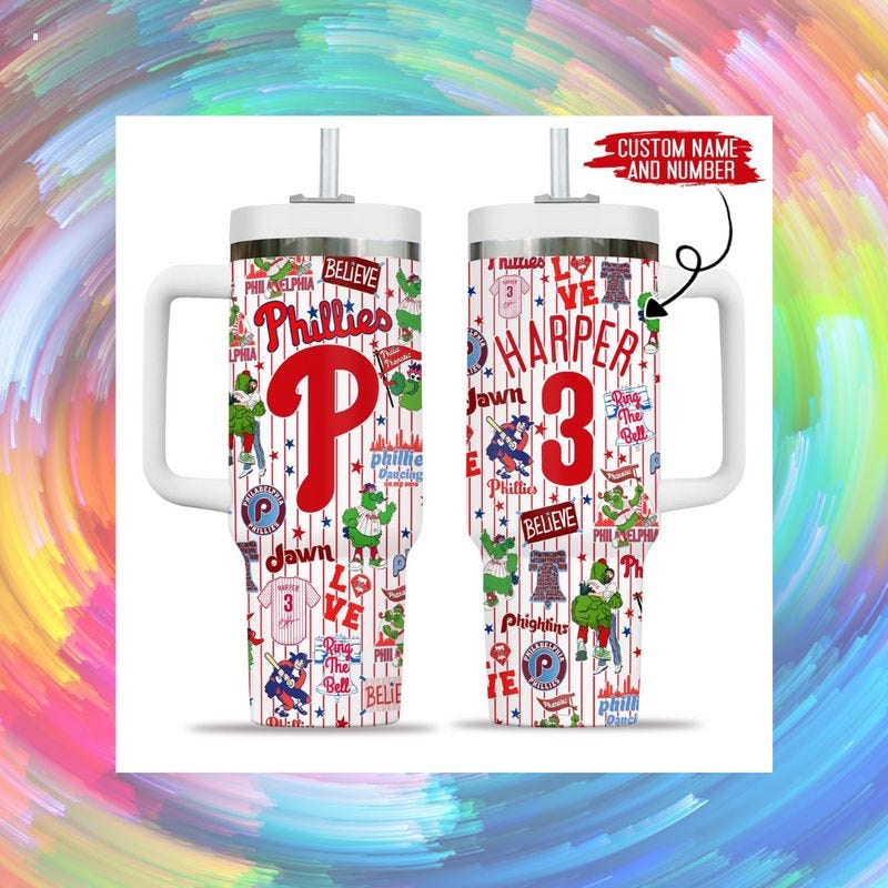 Philadelphia Phillies Custom Tumbler - Kavashop - Medium