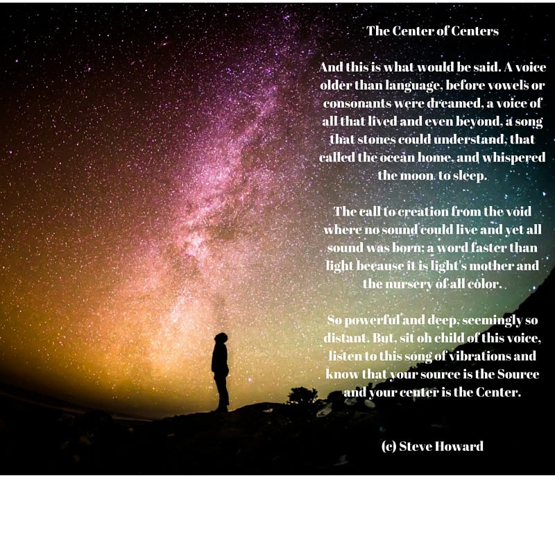 The Center of Centers | by Steve B Howard NOVELIST | the Cafe