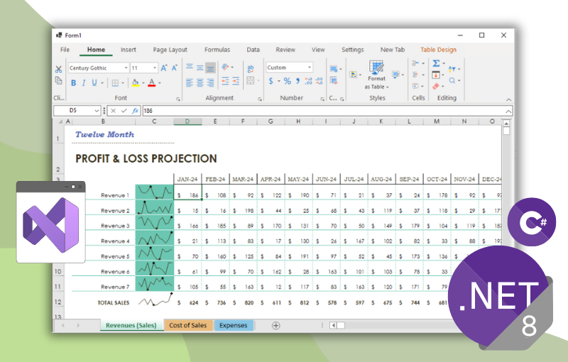 How to Add a .NET Spreadsheet Ribbon Bar Control using C# | by MESCIUS inc. | MESCIUS inc. | Medium