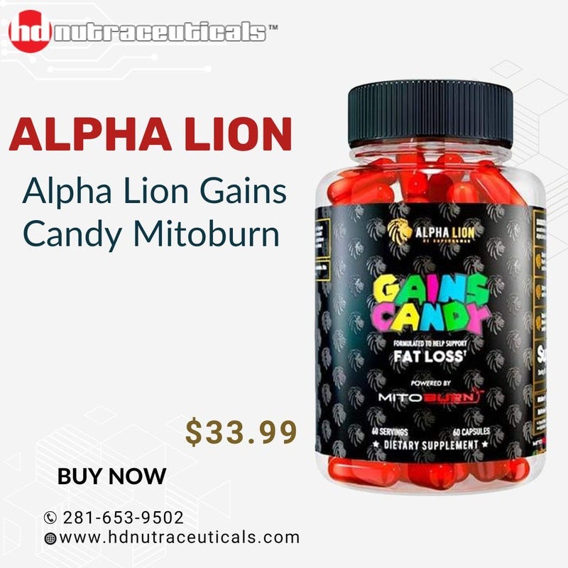 Shop Alpha Lion Gains Candy in Texas - HD Nutraceuticals - Medium