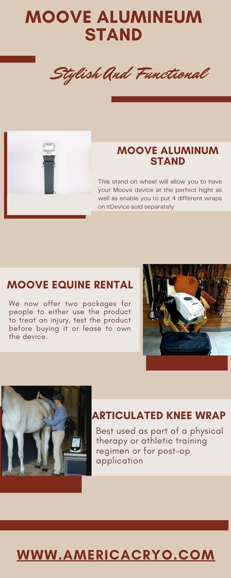 Buy Comfort with the Moove Aluminum Stand - America Cryo - Medium