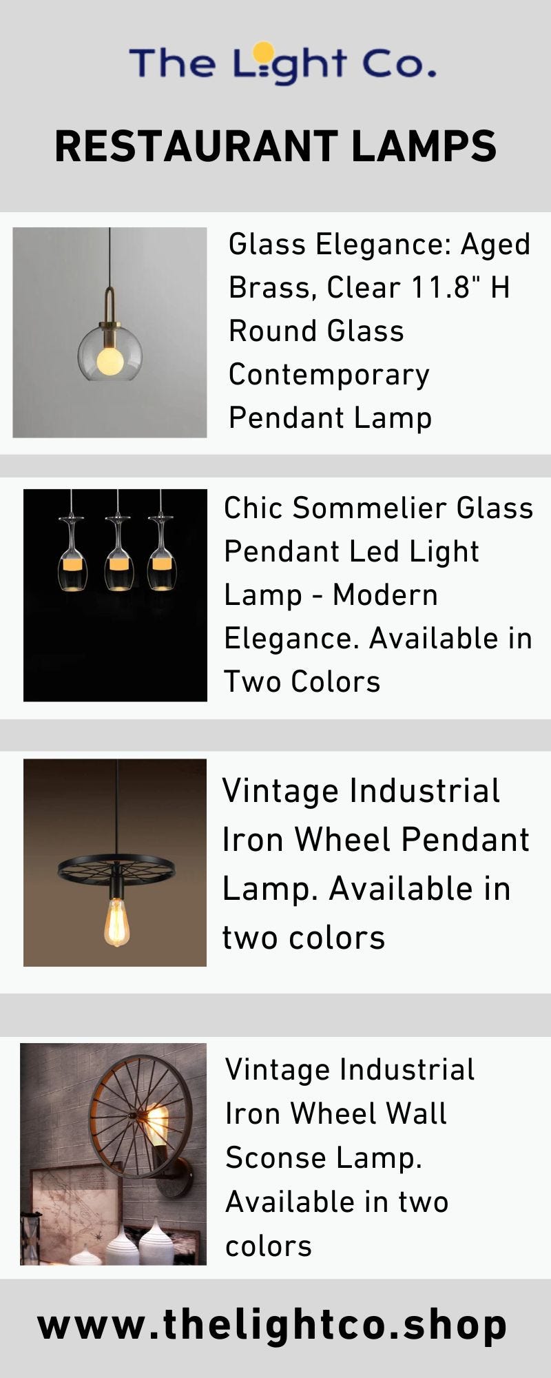 Lounge Restaurant Lamps Collection by The Light Co. - The Light Co ...