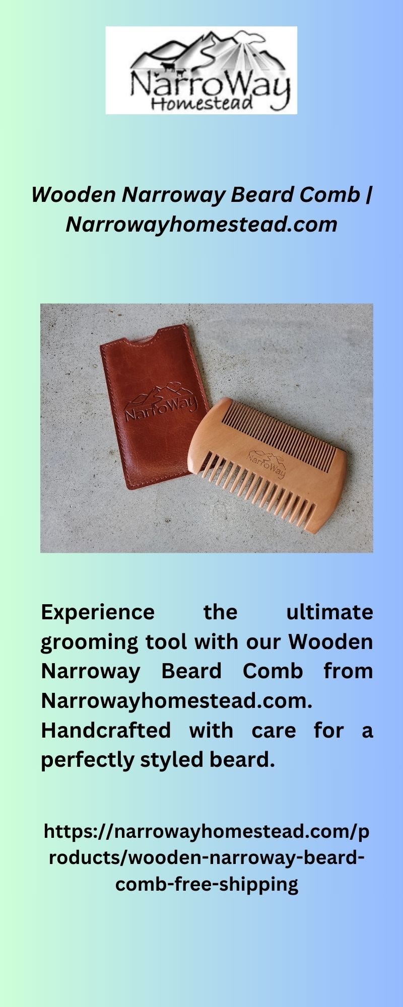 Wooden Narroway Beard Comb | Narrowayhomestead.com - NarroWay Homestead ...
