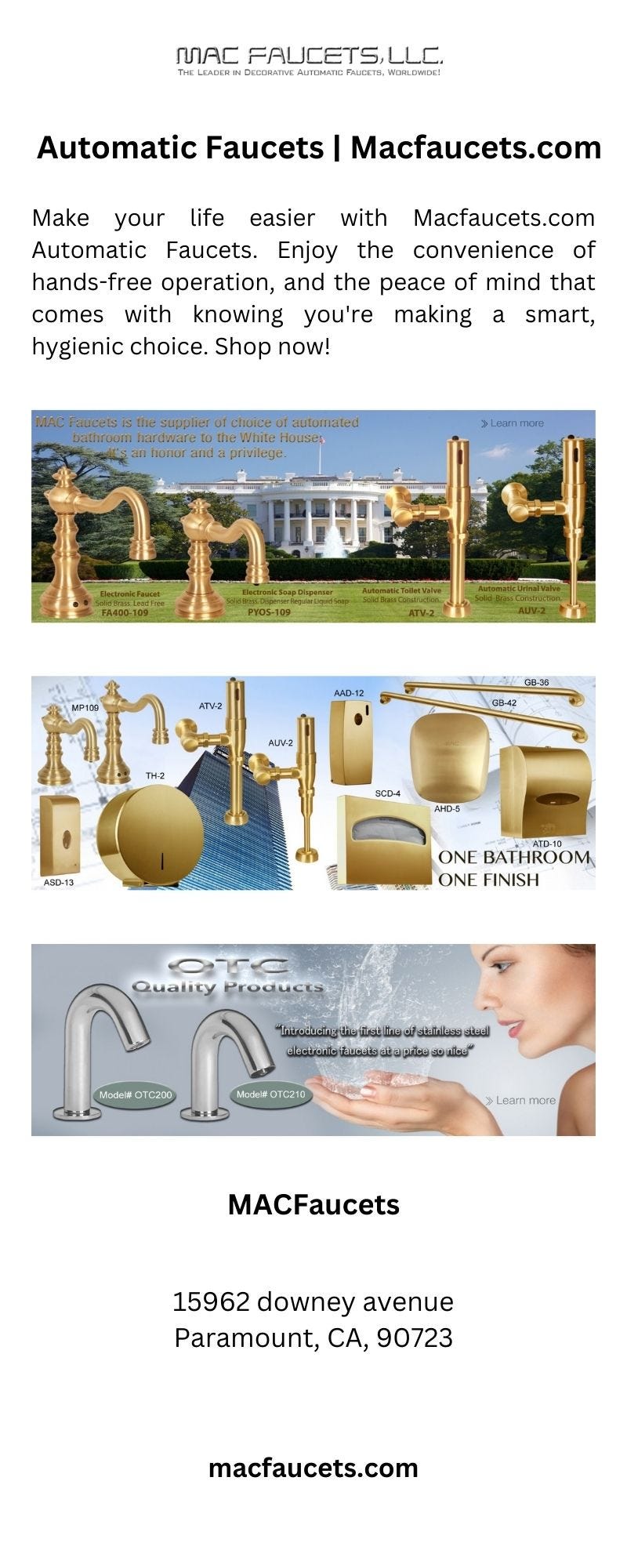 Automatic Faucets | Macfaucets.com - Macfaucets - Medium