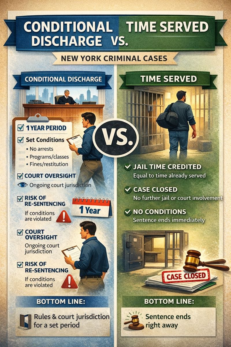 Conditional Discharge vs. Time Served in New York Criminal Cases | by ...