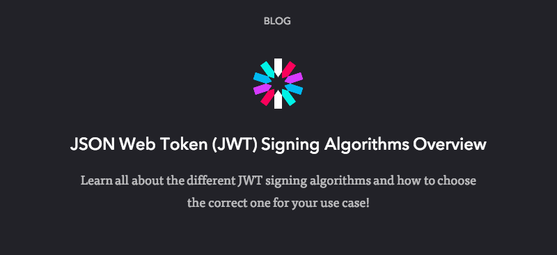 Json Web Token Jwt Signing Algorithms Overview By Auth0 Medium