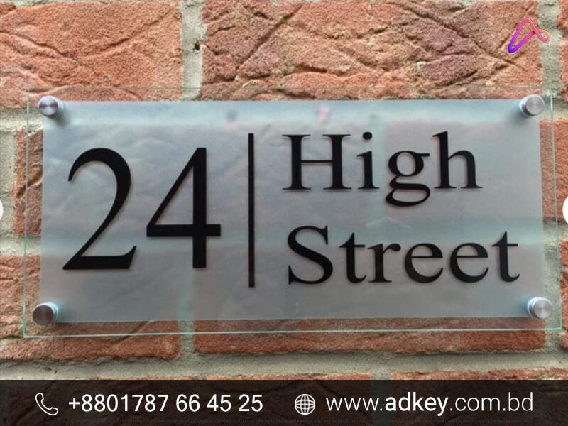 Glass Name plate designs Advertising in Dhaka BD | by NEON SIGN BOARD ...