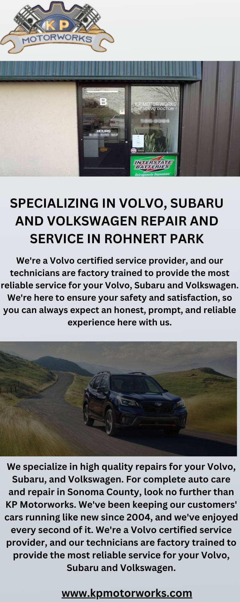 Subaru Service Center Rohnert Park - Kpmotorworks - Medium