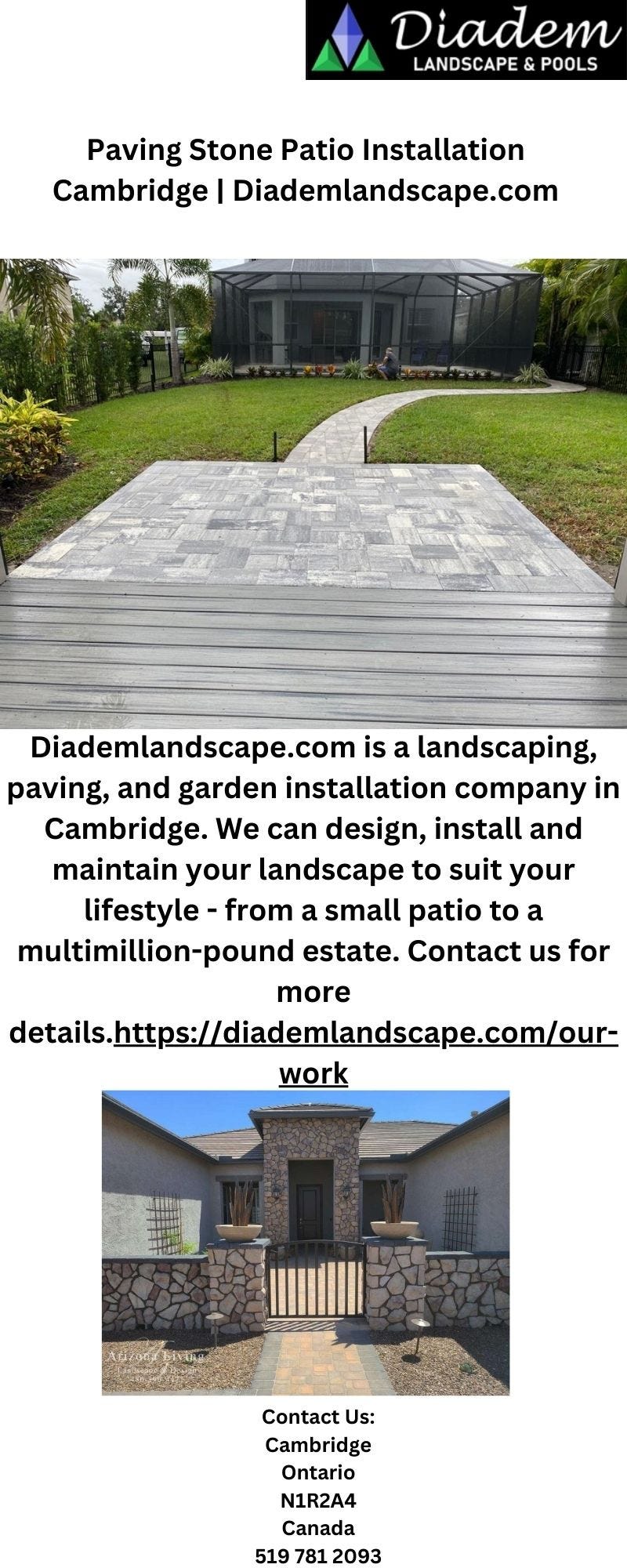 Paving Stone Patio Installation Cambridge | Diademlandscape.com ...