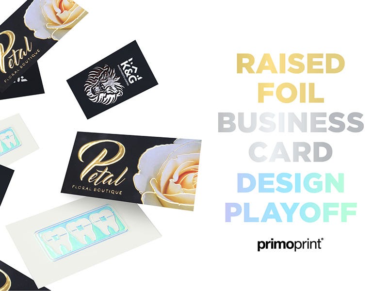 Raised Foil Business Card Design Playoff | by Primoprint | Medium