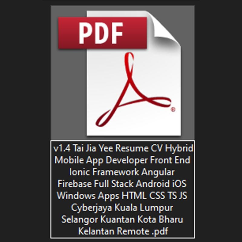 resume.pdf | by Tai Jia Yee | Jan, 2024 | Medium