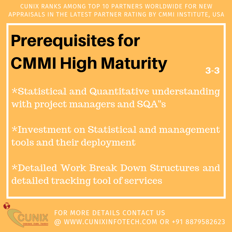 Prerequisites for CMMI High Maturity- 3. | by Cunix Infotech | Medium