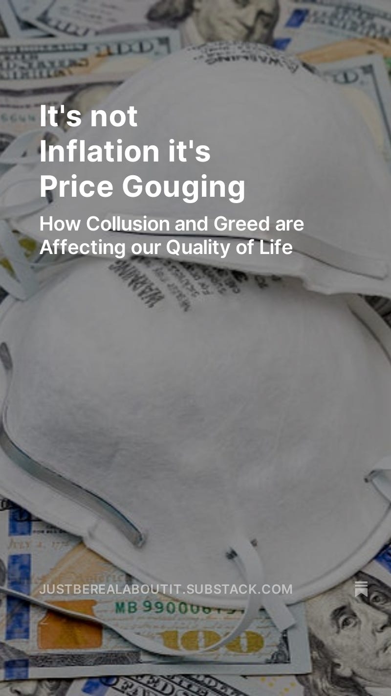It’s not Inflation it’s Price Gouging | by Don B. | Medium